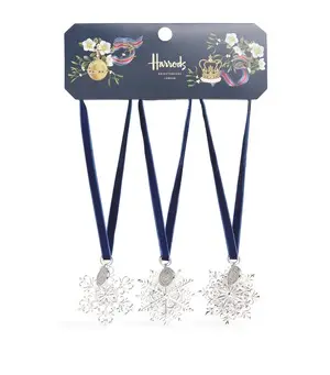 Harrods Snowflake Tree Decorations - White