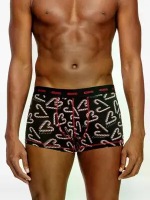 DIESEL® Damien-gft-utlt Heart-print Boxer - Black