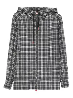 Kiton Plaid Hooded Shirt