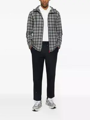 Kiton Plaid Hooded Shirt