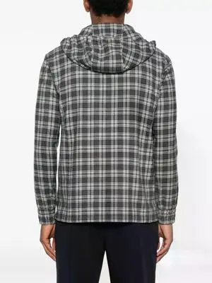 Kiton Plaid Hooded Shirt
