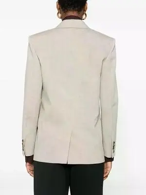 Saint Laurent Double-breasted Button Blazer - Neutrals