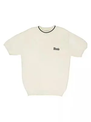 Rhude Logo-detail Ribbed-knit T-shirt