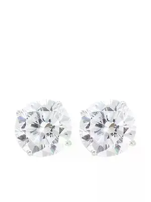FANTASIA BY DESERIO Round Stud Earrings - Silver