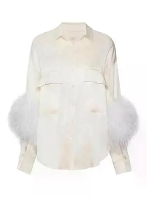 Lapointe Flap-pockets Ostrich-feather Shirt