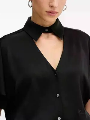 Karl Lagerfeld Cut-out Short-sleeve Shirt