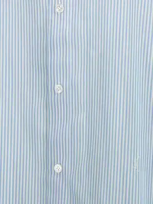 Saint Laurent Striped Cotton Shirt - Blue