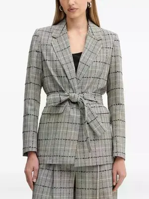 TWINSET Checked Belted Blazer
