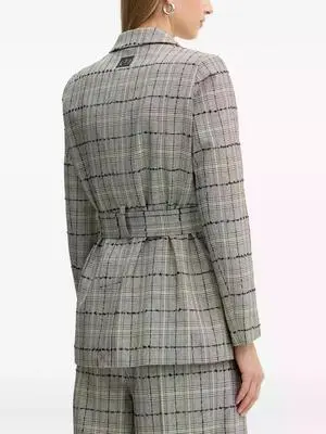 TWINSET Checked Belted Blazer
