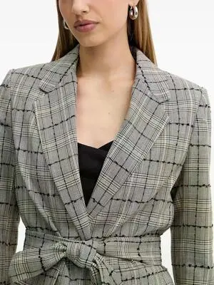 TWINSET Checked Belted Blazer
