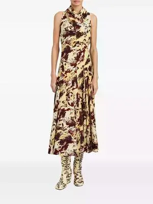 Proenza Schouler Printed Midi Dress - Neutrals