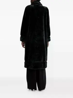 TWINSET Double-breasted Faux Fur Coat