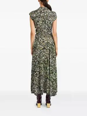 Proenza Schouler Tamara Printed Midi Dress - Black