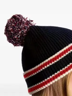 Fusalp Striped Pompom Beanie