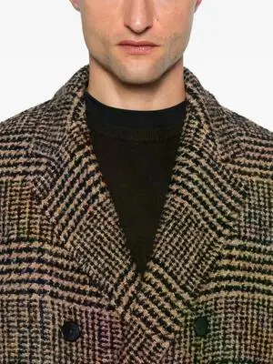 Herno Double-breasted Checked Coat