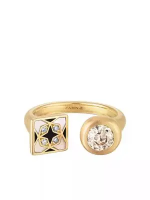 ZAHN-Z 14k Yellow Sadaf, Mother-of-pearl And Diamond Ring - Gold
