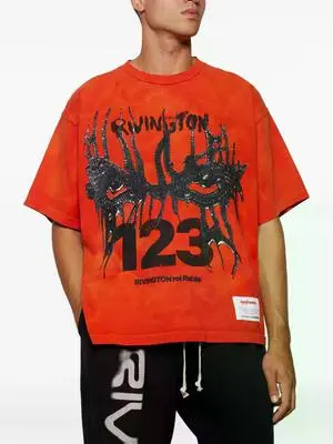 RRR123 Graphic-print T-shirt - Red