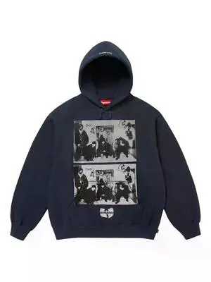 Supreme Graphic-print Hoodie - Blue