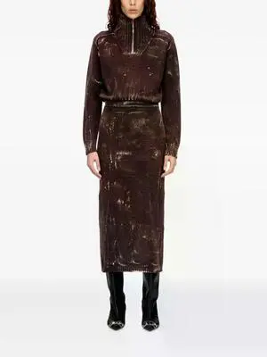 DIESEL® Knitted Turtleneck Midi Dress