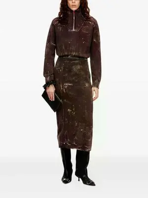 DIESEL® Knitted Turtleneck Midi Dress