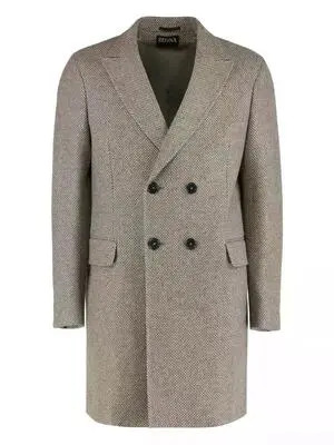 Zegna Double Breasted Coats For Men