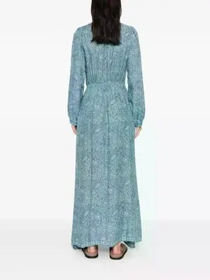 Natalie Martin Buttoned Printed Shangri Dress