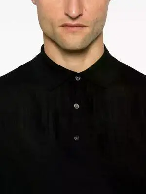 DIKTAT Long-sleeve Polo Shirt - Black