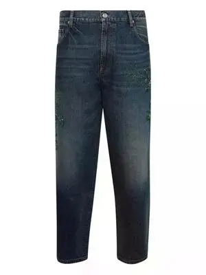 BLUEMARBLE Stonewashed Botanic-embroidered Jeans