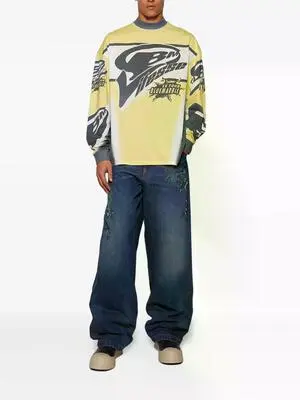 BLUEMARBLE Stonewashed Botanic-embroidered Jeans