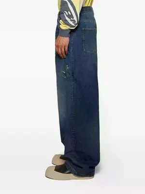BLUEMARBLE Stonewashed Botanic-embroidered Jeans