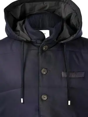 GRAN SASSO Button-fastening Gilet With Hood