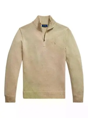 Polo Ralph Lauren Zipped Long-sleeved Sweater - Neutrals
