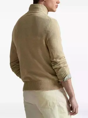 Polo Ralph Lauren Zipped Long-sleeved Sweater - Neutrals