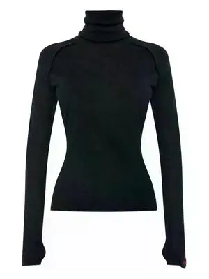 Victoria Beckham Turtleneck Top - Black