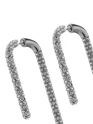 Demarson 12k White Gold Celeste Crystal Earrings