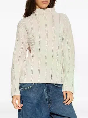 SAMSOE SAMSOE Satilly Turtleneck Openwork-design Sweater