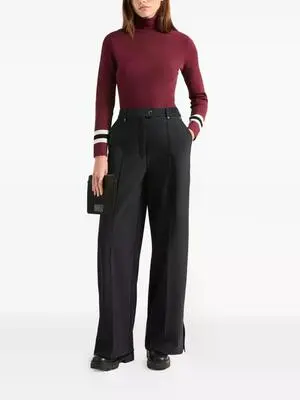 Fusalp Judith Roll-neck Striped Sweater - Red