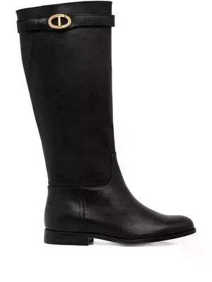 TWINSET Oval T Knee-high Boots