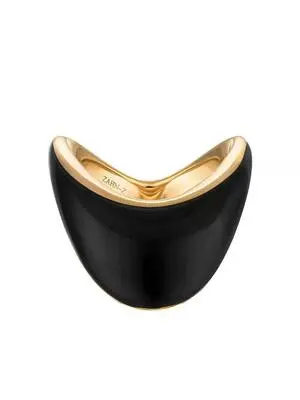 ZAHN-Z 14k Yellow Black Onyx Ring - Gold