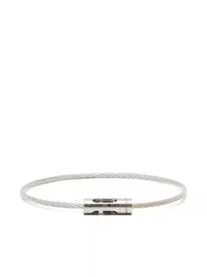 Le Gramme 8g Punched Cable Bracelet - Silver