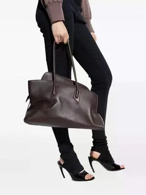 Attico La Passeggiata Medium Leather Tote Bag - Brown