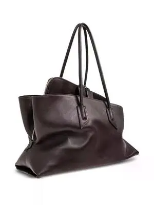 Attico La Passeggiata Medium Leather Tote Bag - Brown