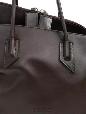 Attico La Passeggiata Medium Leather Tote Bag - Brown