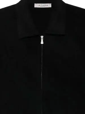FILERIA Cashmere Collar Cardigan - Black