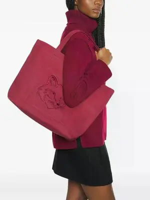 Maison Kitsuné Fox Head Large Tote Bag - Red