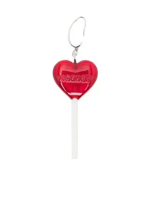 Fiorucci Heart-lollipop Drop Earring - Red