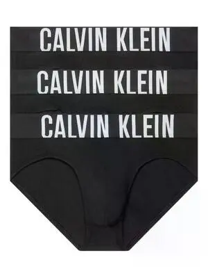 Calvin Klein Logo-waistband Briefs - Black
