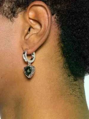 DARKAI Trillion Tourmaline Drop Hoop Earrings
