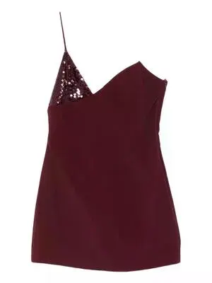 David Koma Sequin Asymmetric Mini Dress