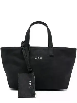 A.p.c. Small Le Drummer Toile Tote - Black